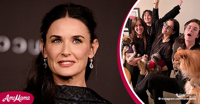 Demi Moore Poses with Her Grown-Up Daughters in Cute Matching Black ...