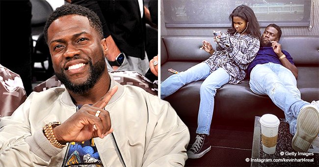 Kevin Hart Lounges with His Growing Daughter Heaven – See the Sweet ...