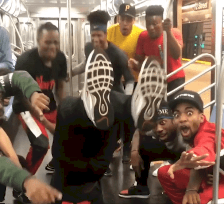 Video of a group of guys busting wild dance moves on subway went viral ...
