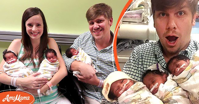 White Couple Gives Birth to Black Triplets after Adopting Discarded Embryos