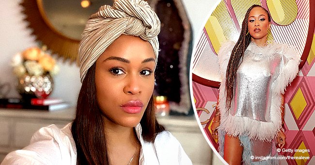 Rapper Eve Stuns Displaying Her Slim Leg in Silver Dress with a Slit ...