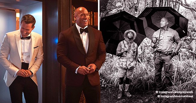 Kevin Hart and Ryan Reynolds Celebrate Dwayne 'The Rock' Johnson's ...