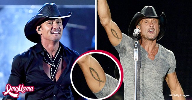 Tim McGraw Has at Least 5 Tattoos Including an Ichthys AKA Jesus Fish ...