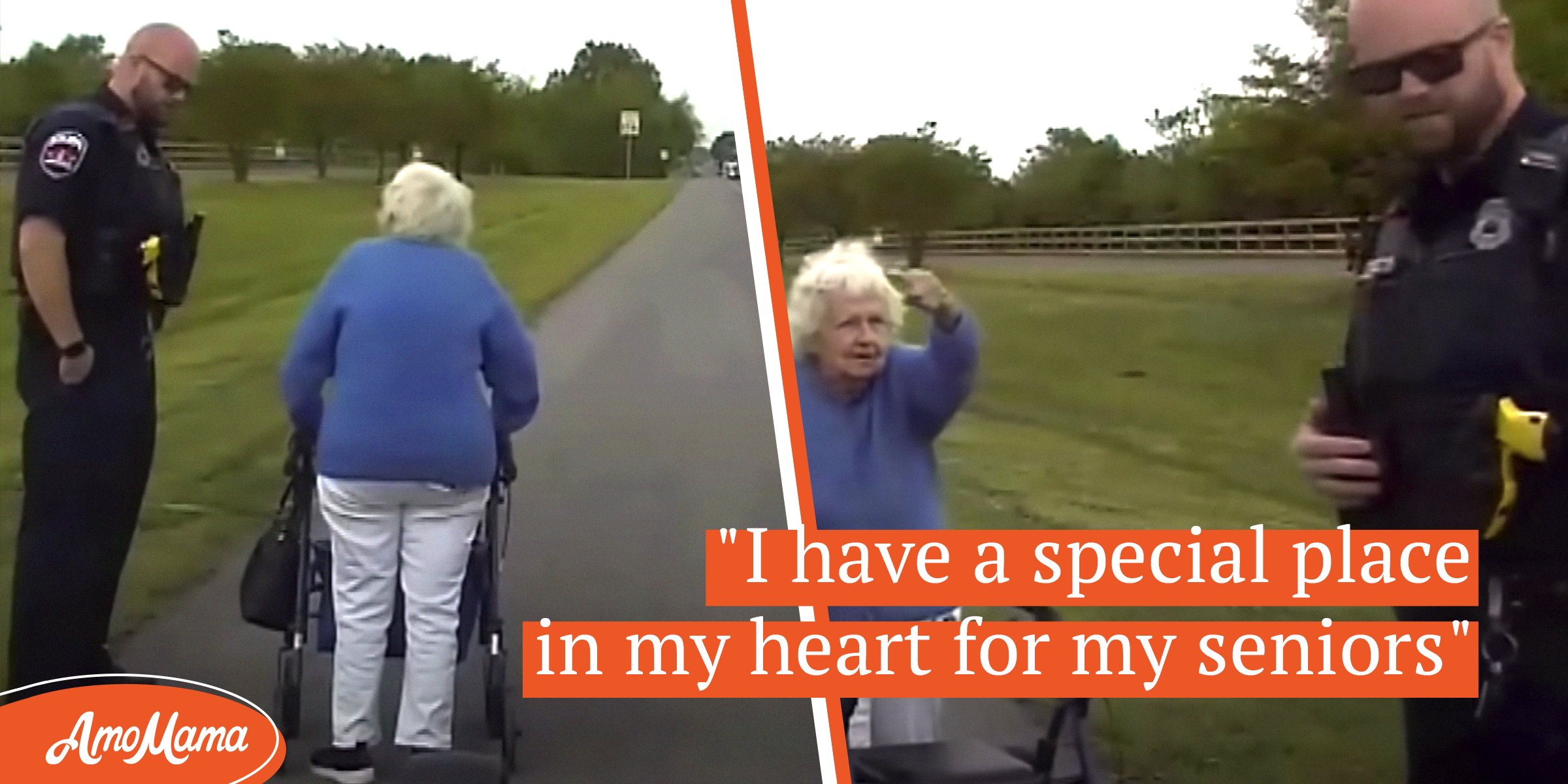 Police Officer Sees Elderly Lady Walking Alone on Busy Highway, Drops ...