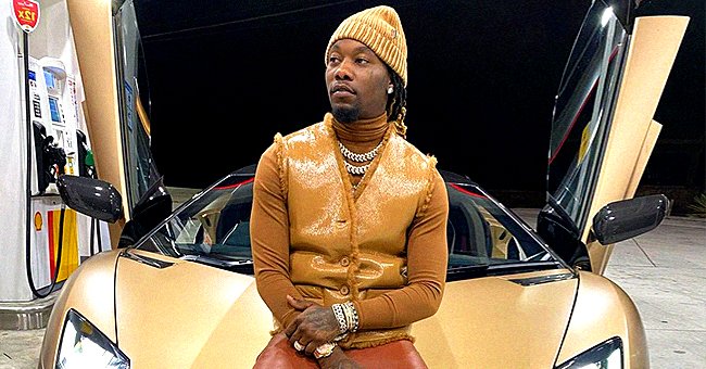Offset Looks Cool Posing Next to Lavish Lamborghini Gifted by Wife Cardi B