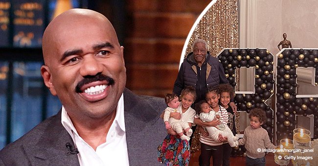 Steve Harvey's Grandchildren Pose with Great-Grandpa on His Birthday ...