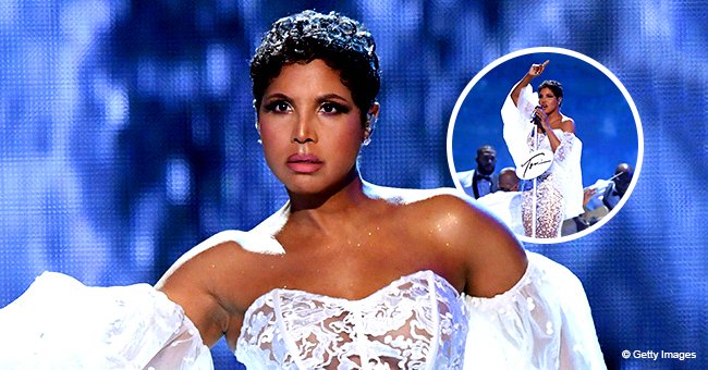 Toni Braxton Dazzles in White Dress as She Performs 'Unbreak My Heart ...