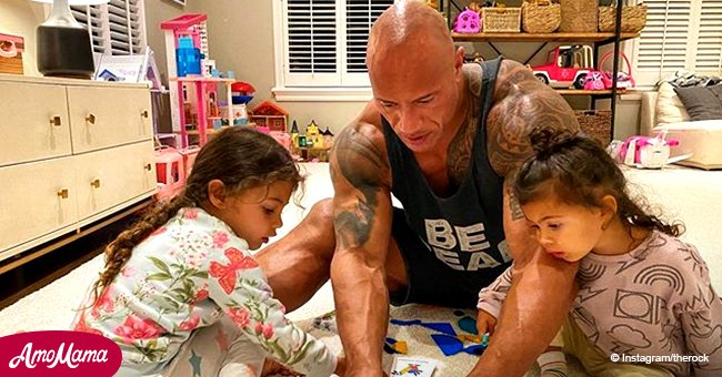 Check Out This Adorable Pic of Dwayne Johnson Playing with His ...
