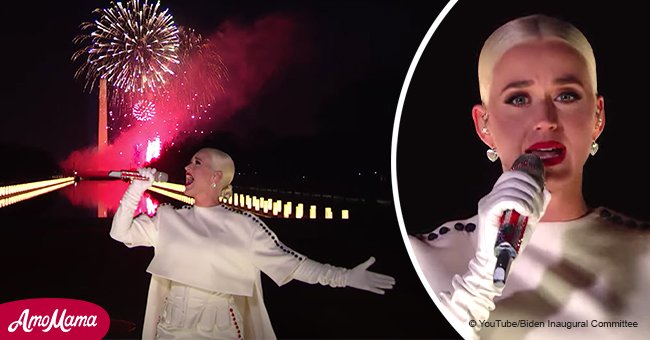Katy Perry Wows in a White Gown Closing Inauguration With a Stunning ...