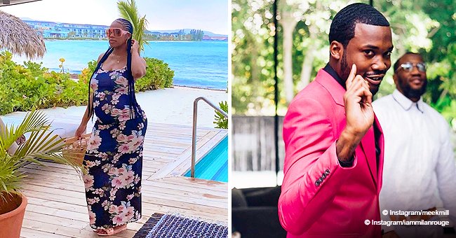 Meek Mill's Girlfriend Milan Harris Shows off Growing Baby Bump in ...