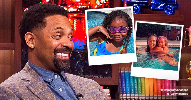 Mike Epps Daughter Bria and Granddaughter Skylar Enjoy Pool Time at Home
