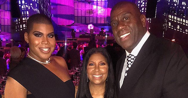 Magic Johnson's Son EJ Flaunts Curves and Strong Legs in a Blue Mini-Dress