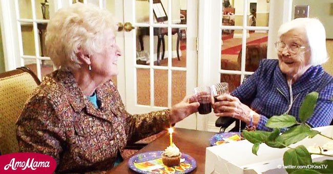 Ancianas que han sido amigas por 84 años celebran sus cumpleaños juntas ... Ancianas que han sido amigas por 84 años celebran sus cumpleaños juntas ...