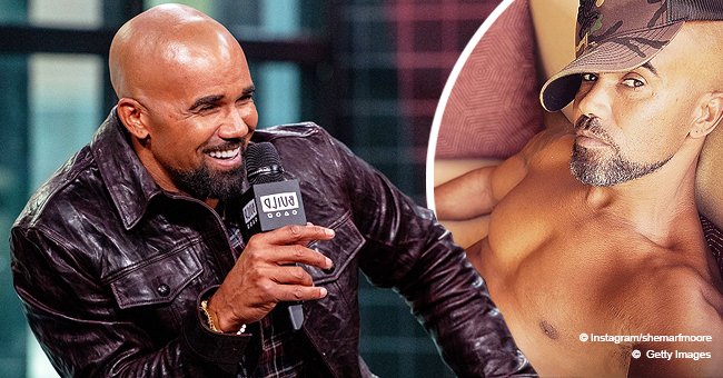 SWAT Star Shemar Moore Shows off Toned Body Wearing Only a Military Cap ...