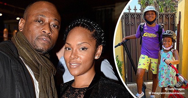 Omar and Keisha Epps' Son Amir Poses for a Picture with His Cousin before Riding His Scooter