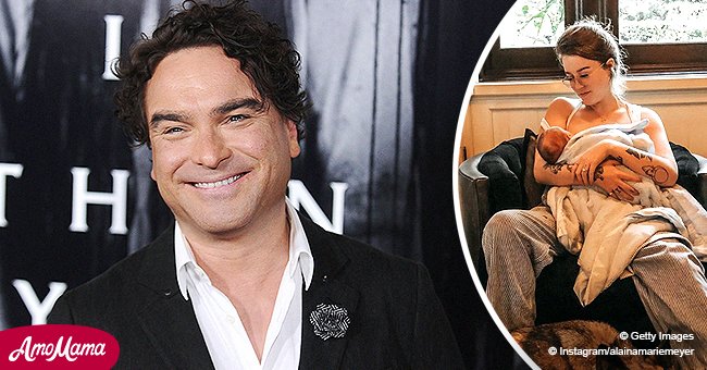 Johnny Galecki's Girlfriend Alaina Meyer Breastfeeds Their Baby Son ...