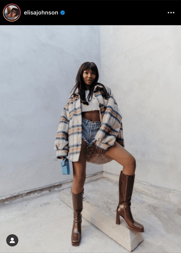 Magic Johnson's Daughter Elisa Shows Slim Figure in Denim Shorts with a ...