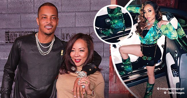 TI's Wife Tameka 'Tiny' Harris Shows off Her Figure in a Black and ...