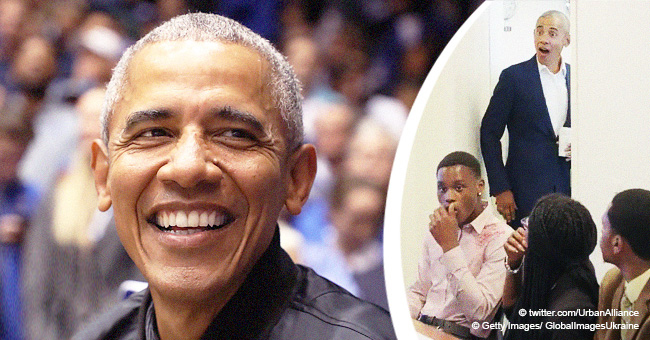 Barack Obama Pays Surprise Visit to His Youth Job Corps Interns