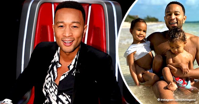 John Legend Melts Hearts, Hugging His Son & Daughter in Adorable Beach ...