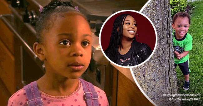 'Bernie Mac Show' Star Dee Dee Davis' Son Logan Hides behind Tree in a ...