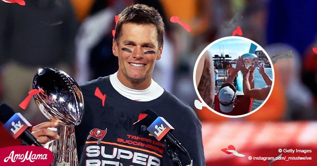Video Captures Tom Brady Passing the Lombardi Trophy to Rob Gronkowski from One Boat to Another