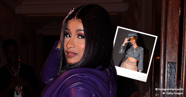 Cardi B Leaves Nothing to the Imagination Rocking a Dior Crop Top with ...