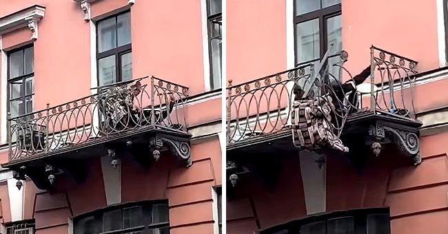 Un couple tombe d'un balcon : la scène a été filmée