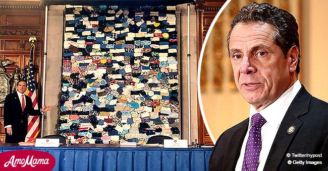 Andrew Cuomo Shows Collage of Donated Masks Calling It Self-Portrait of ...
