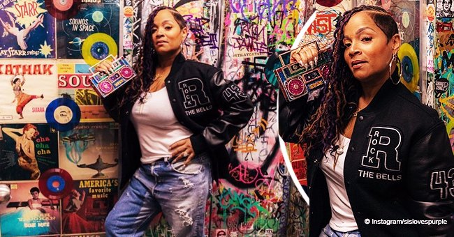 LL Cool J's Wife Simone Smith Poses with Boombox Accessory in Front of ...