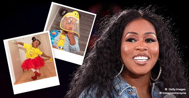 Remy Ma's Cute Daughter Reminisce Poses in Yellow T-Shirt & Red Tutu ...