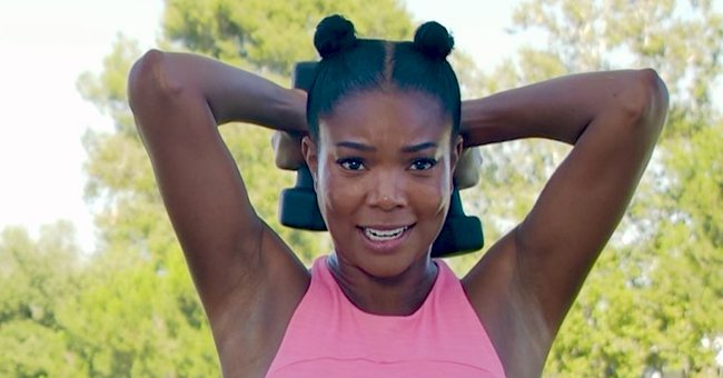 Gabrielle Union Shows Her Fit Body during an Intense Workout in a Pink ...