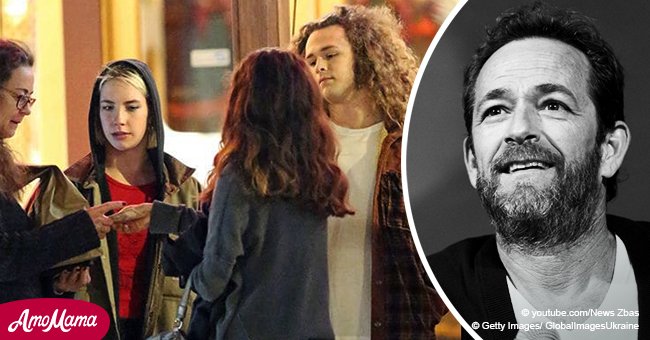 Luke Perry's Son, Ex-Wife, and Fianceé Seen Eating Dinner Together ...