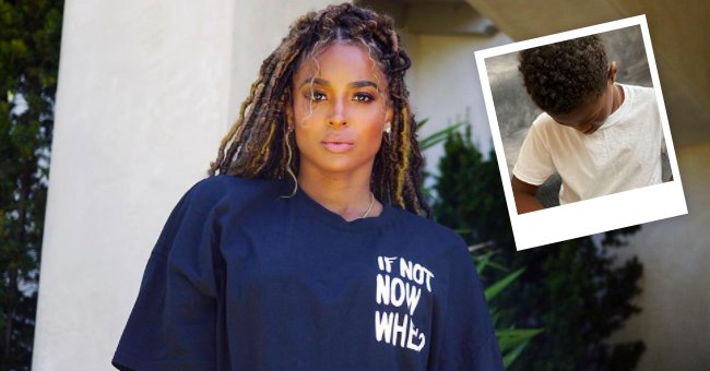 Ciara's Older Son Future Jr Looks Focused While Reading the Bible in a ...