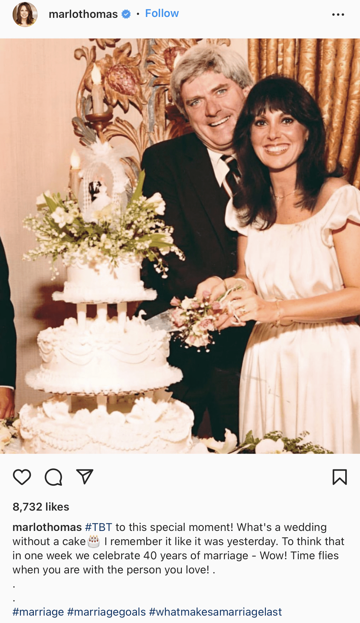 Marlo Thomas's Husband of 41 Years Already Had 5 Kids So She Decided ...