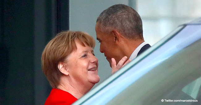 Angela Merkel Gives Barack Obama a Very Warm Welcome before Private ...