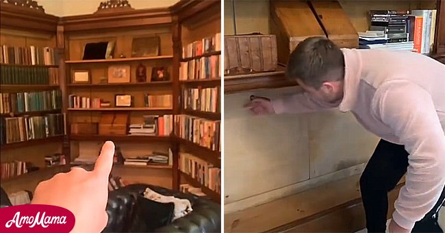 Man Finds Hidden Door behind Bookshelf in His Home, Makes a Spooky ...
