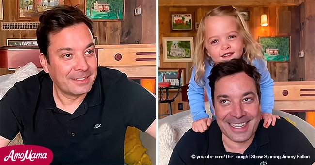 Jimmy Fallon's Daughter Frances Cutely Crashes His At-Home 'Tonight ...