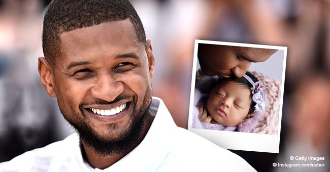 Usher Shares 1st Photo Of Daughter Sovereign 6 Weeks After Her Birth — See His Adorable Newborn