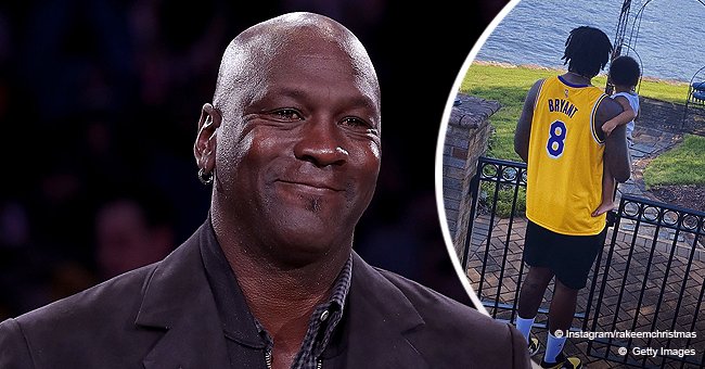 Michael Jordan's Grandson Rakeem Enjoys View of a Lake with His Proud ...