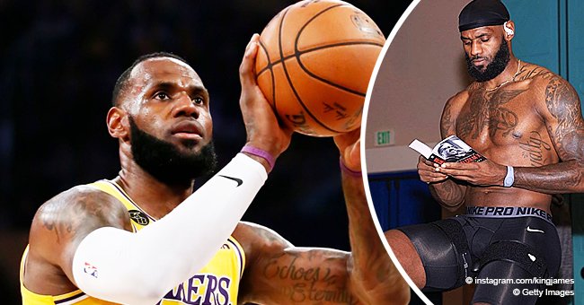 Check Out LeBron James' Toned Body as He Reads a Book During a Training ...