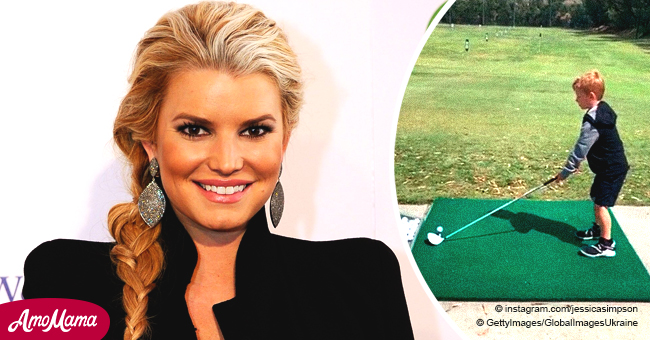 Jessica Simpson Shows off 5-Year-Old Son Ace's Impressive Golf Skills ...