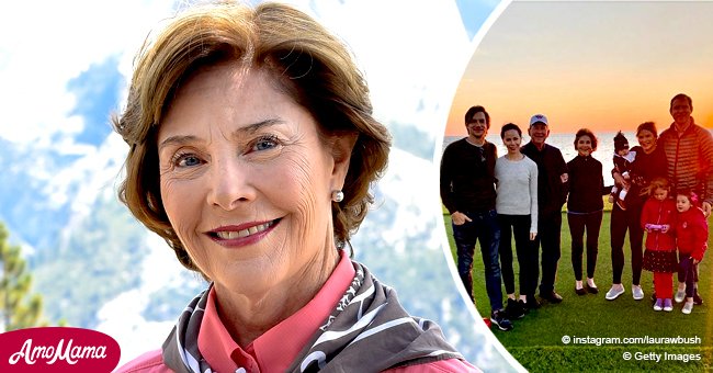 George W Bush and Wife Laura Posed with Their Kids and Grandkids at ...