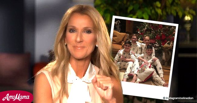 Celine Dion Shares Cute Rare Holiday Photo with Her Three Sons in ...