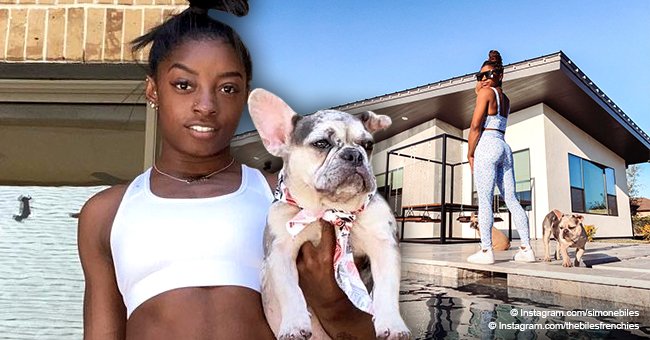 Glimpse At Simone Biles Stunning Home As She Poses By Her Pool In A