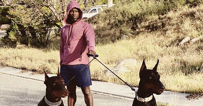 Kevin Hart Shows off His Strong Dobermans Roxy and Roscoe in Photos