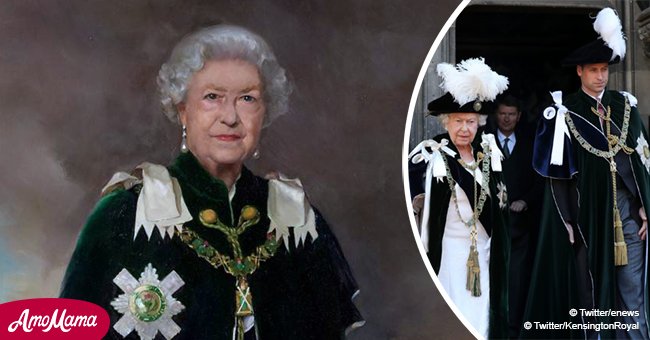 Reina Isabel luce túnica ceremonial en nuevo retrato, y es la ...