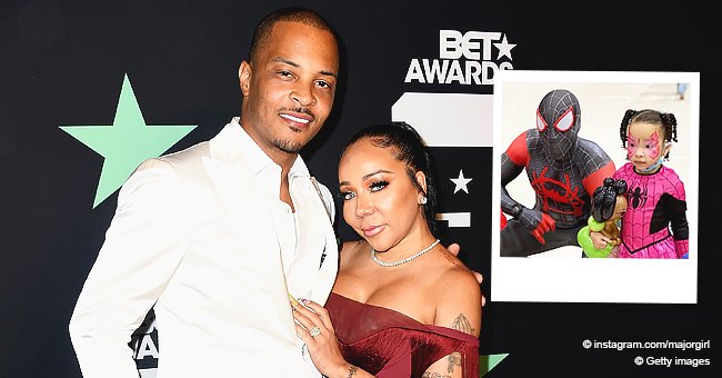 TI & Tiny Harris' Daughter Heiress Poses in a Black & Pink Spider-Girl ...