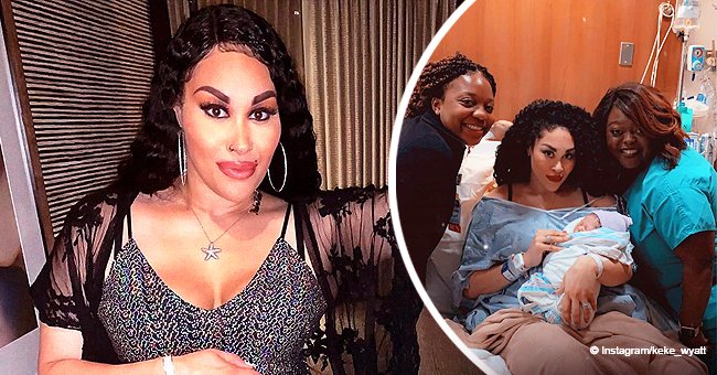 Keke Wyatt Appears Glammed up in New Hospital Photos after Giving Birth ...