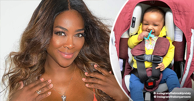 Kenya Moore's Daughter Baby Brooklyn Looks Precious Flashing Big Smile ...